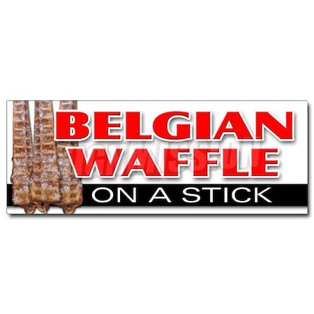 Signmission BELGIAN WAFFLE ON STICK DECAL sticker lolly dough sweets ...