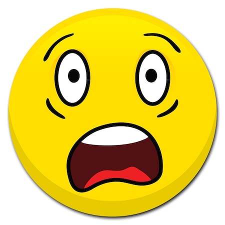 Signmission Emoji Shocked Circle Corrugated Plastic Sign C-24-CIR-Emoji ...