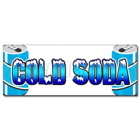 Signmission COLD SODA 1 DECAL sticker ice drink cart stand iced pop ...