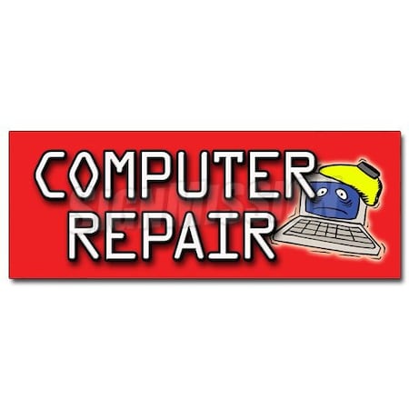 Signmission COMPUTER REPAIR DECAL sticker monitor screem mouse keyboard ...
