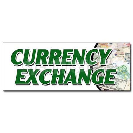 Signmission CURRENCY EXCHANGE DECAL sticker best conversion rate fast ...