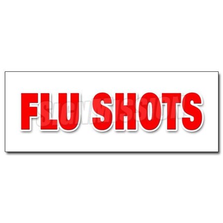 Signmission FLU SHOTS DECAL sticker medical walk in clinic school exam ...