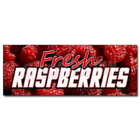 Signmission FRESH RASPBERRIES DECAL sticker raspberry fresh just picked ...