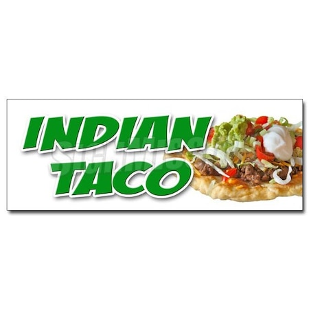 Signmission INDIAN TACO DECAL sticker fry bread beef chicken vegetable ...