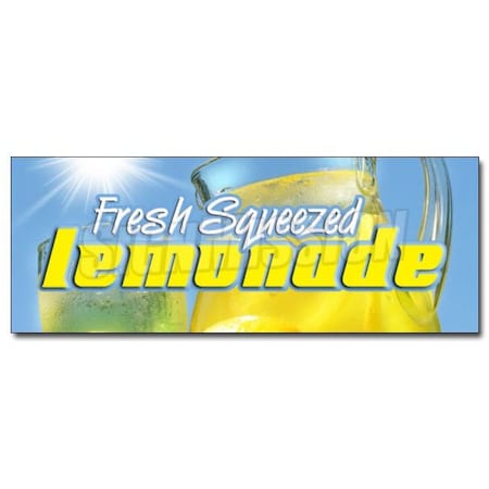 Signmission 12in LEMONADE DECAL sticker stand fresh squeezed lemon cold ...
