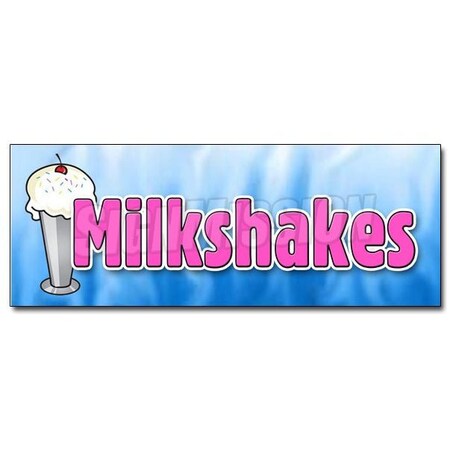 Signmission MILKSHAKES DECAL sticker thick ice cream shop chocolate ...