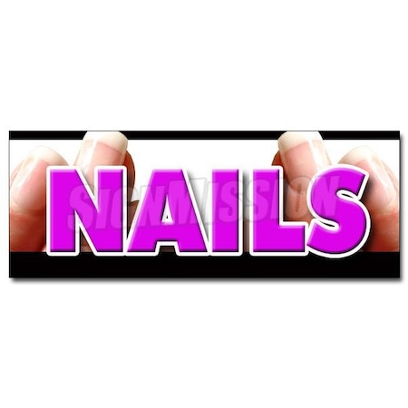 Signmission NAILS DECAL sticker nail salon manicure spa manicurist ...