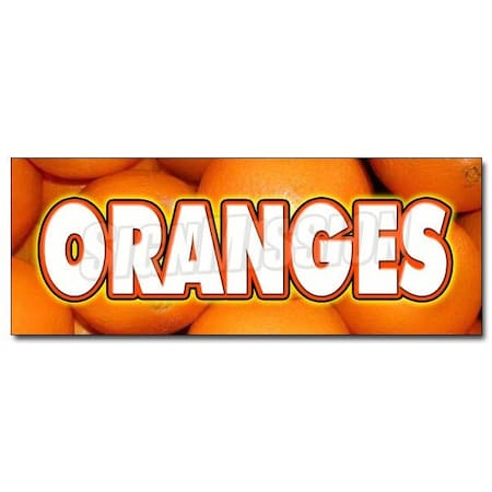 Signmission ORANGES DECAL sticker citrus fruit juice florida orchard ...