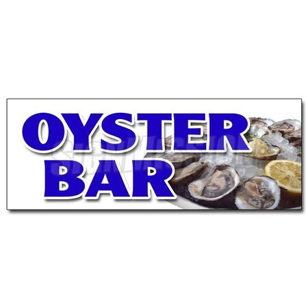 Signmission OYSTER BAR DECAL sticker fresh clams crabs seafood beer ...