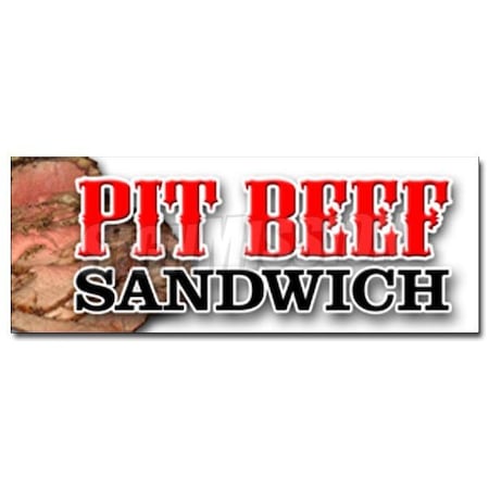 Signmission PIT BEEF SANDWICH DECAL sticker bbq smoked meat beef ...