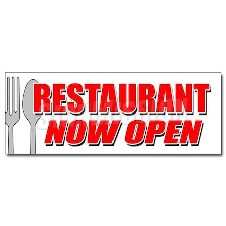 Signmission RESTAURANT NOW OPEN DECAL sticker grand opening new ...