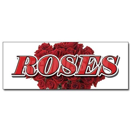 Signmission ROSES DECAL sticker red rose flowers flower shop florist ...