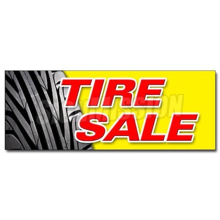 Signmission TIRE SALE 1 DECAL sticker tires sale wheels storewide store ...