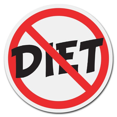 Signmission No Diet Circle Corrugated Plastic Sign C-24-CIR-WS-No Diet ...