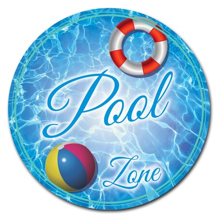 Signmission Pool Zone Circle Corrugated Plastic Sign C-24-CIR-WS-Pool ...