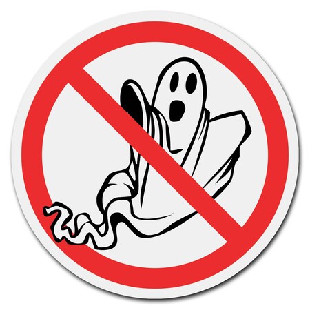 Signmission No Ghosts Circle Corrugated Plastic Sign C-24-CIR-No Ghosts ...