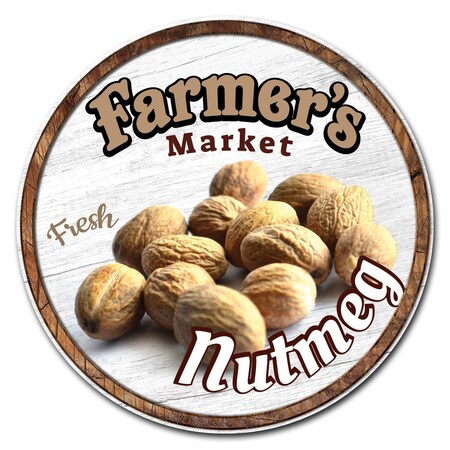 Signmission Farmers Market Nutmeg Circle Corrugated Plastic Sign, C-24 ...