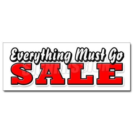 Signmission EVERYTHING MUST GO SALEsticker save big huge going out of ...
