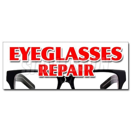 Signmission EYEGLASS REPAIR DECAL sticker optometrist eye exam dr ...