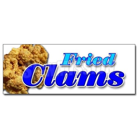 Signmission Safety Sign, 24 in Height, Vinyl, 9 in Length, Fried Clams ...
