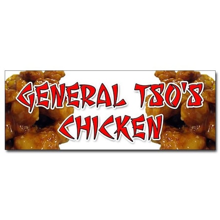 Signmission GENERAL TSOS CHICKEN DECAL sticker chinese food restaurant ...