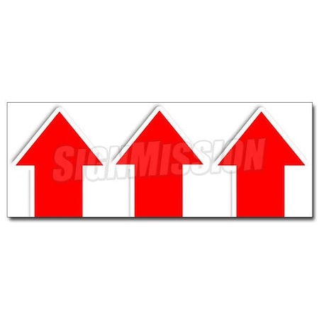 Signmission GIANT UP ARROW DECAL sticker turn here sale follow ...