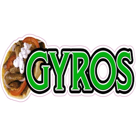 Signmission GYROS DECAL sticker greek gyro stand restaurant trailer ...