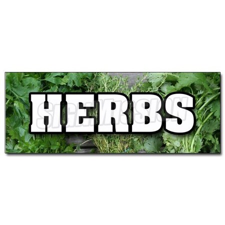 Signmission HERBS DECAL sticker fresh organic basil leaves chive ...