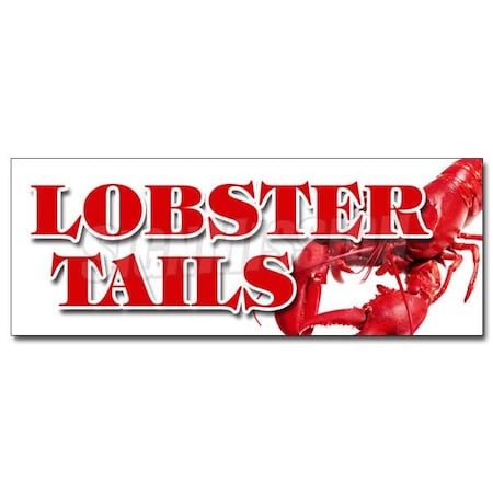 Signmission LOBSTER TAILS DECAL sticker seafood fresh dinner special ...
