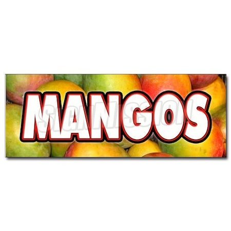 Signmission MANGOS DECAL sticker tropical fruit stand farm produce farm ...
