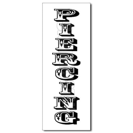 Signmission PIERCING VERTICAL DECAL sticker body art tattoo parlor ...