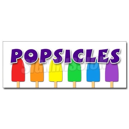 Signmission POPSICLES DECAL sticker frozen fruit dessert ice pop stick ...