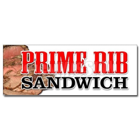 Signmission PRIME RIB SANDWICH DECAL sticker usda roasted roast beef ...