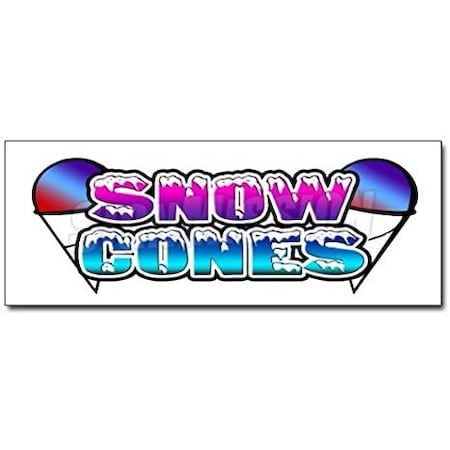 Signmission SNOW CONES 1 DECAL sticker sno cone kones stand supplies ...