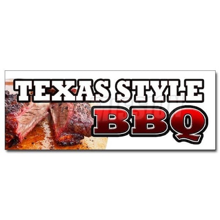 Signmission TEXAS STYLEBBQ DECAL sticker beef brisket ribs pork bar b ...