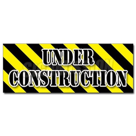 Signmission UNDER CONSTRUCTION DECAL sticker workers construction ...