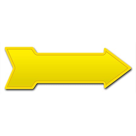 Signmission Yellow Arrow Decal Funny Home Decor 36in Wide D-A-12-999538 ...