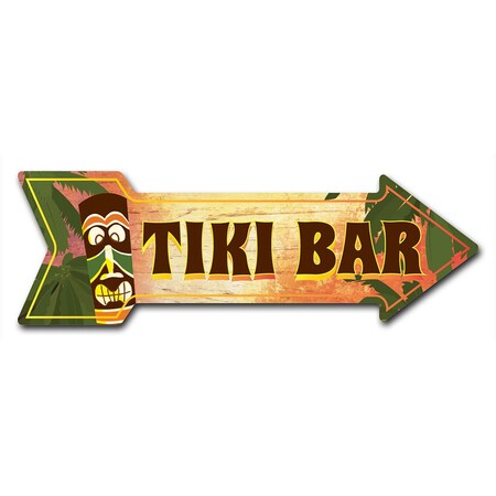 Signmission Tiki Bar 2 Arrow Decal Funny Home Decor 36in Wide D-A-12 ...