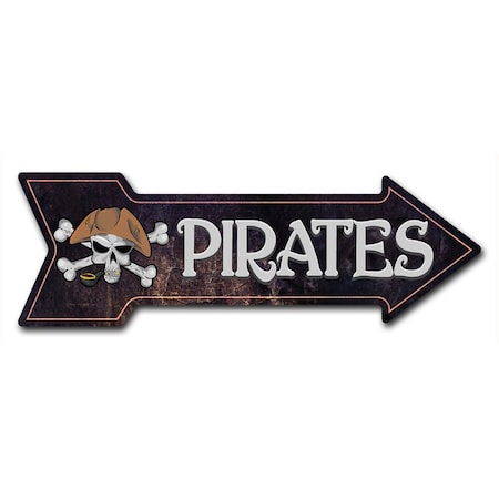 Signmission Pirates Arrow Decal Funny Home Decor 18in Wide D-A-999670 ...
