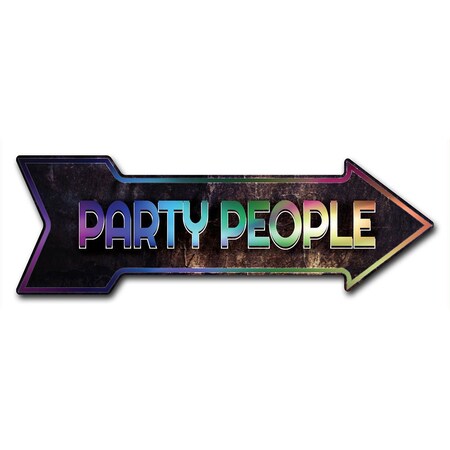 Signmission Party People Arrow Decal Funny Home Decor 36in Wide D-A-12 ...