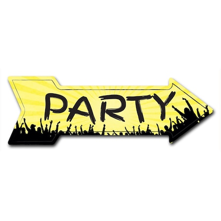 Signmission Party 2 Arrow Decal Funny Home Decor 36in Wide D-A-12 ...