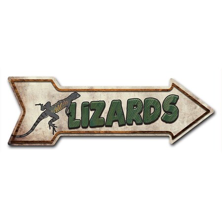 Signmission Lizards Arrow Decal Funny Home Decor 36in Wide D-A-12 ...