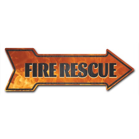 Signmission Fire Rescue Arrow Decal Funny Home Decor 36in Wide D-A-12 ...