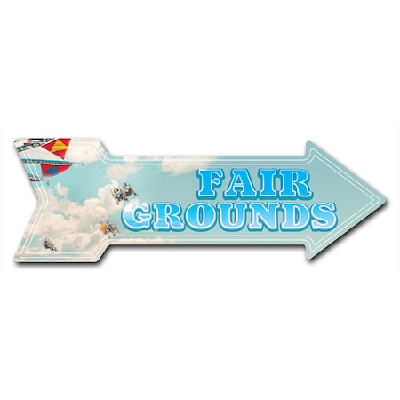 Signmission Fair Grounds Arrow Decal Funny Home Decor 18in Wide D-A ...