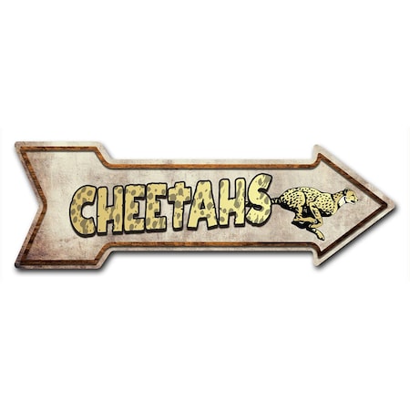 Signmission Cheetahs Arrow Decal Funny Home Decor 24in Wide D-A-8 ...