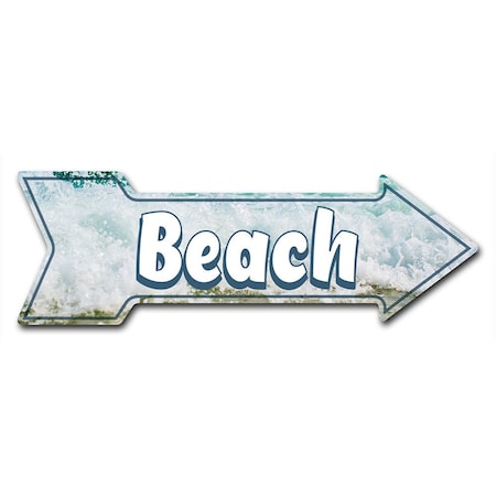 Signmission Beach 2 Arrow Decal Funny Home Decor 36in Wide D-A-12 ...