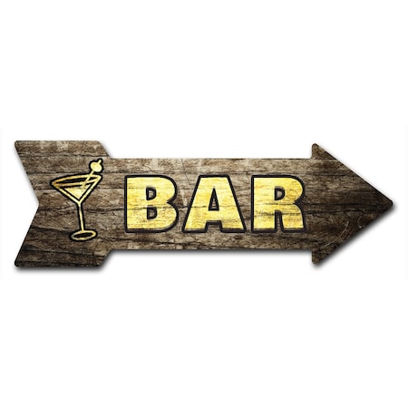 Signmission Bar Arrow Decal Funny Home Decor 36in Wide D-A-12-999957 | Zoro