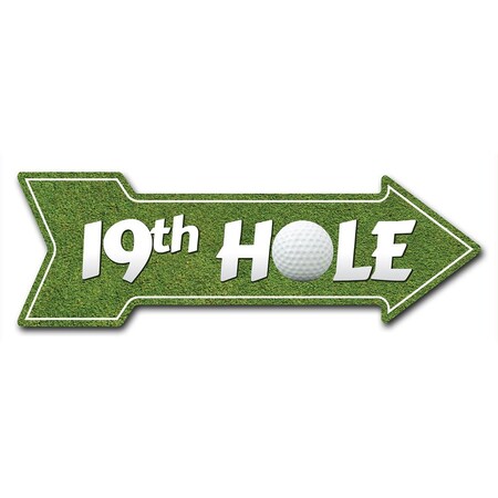 Signmission 19th Hole Arrow Decal Funny Home Decor 36in Wide D-A-12 ...