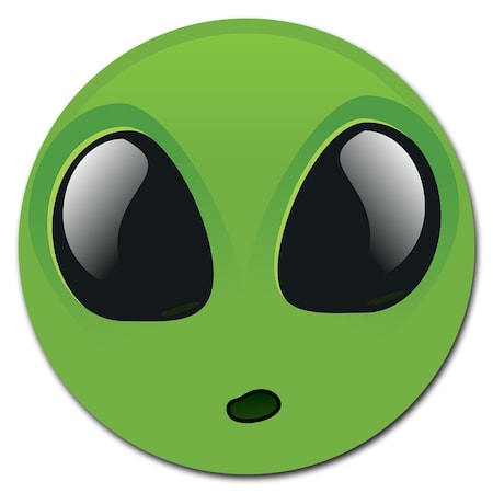 Signmission Alien Head Circle Vinyl Laminated Decal D-12-CIR-Alien Head ...