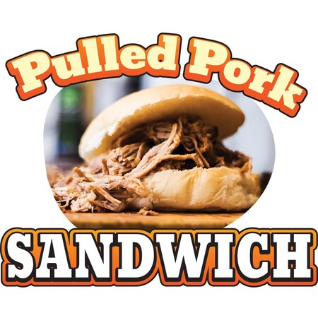 Signmission PULLED PORK Concession Decal sign cart trailer stand ...